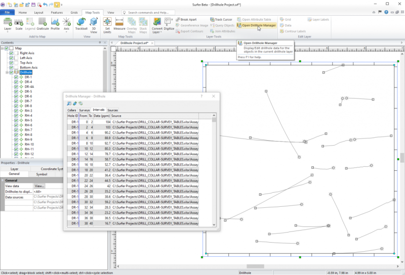 Drillholes, Alpha Shapes, and Isopachs. Oh My!