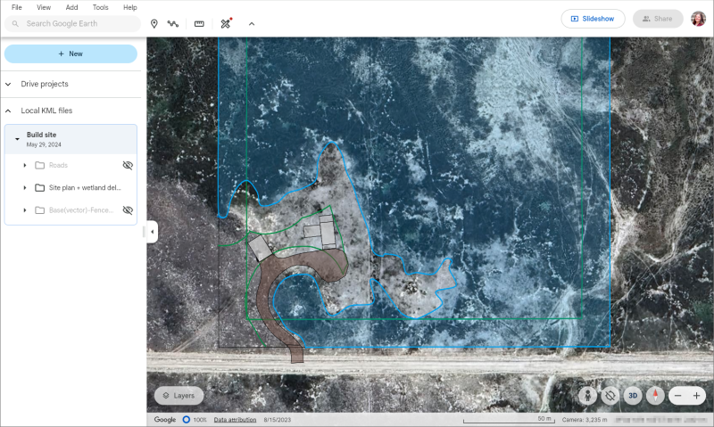 Navigate your site map with Google Earth